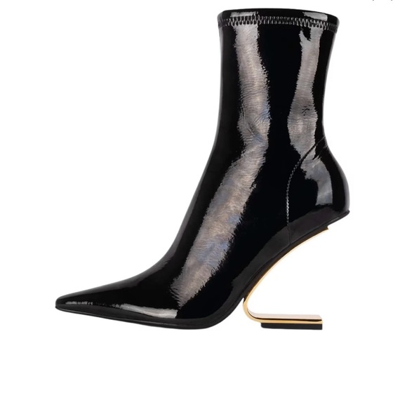 Jeffrey Campbell | Shoes | Jeffrey Campbell Combass Bootie With Gold ...